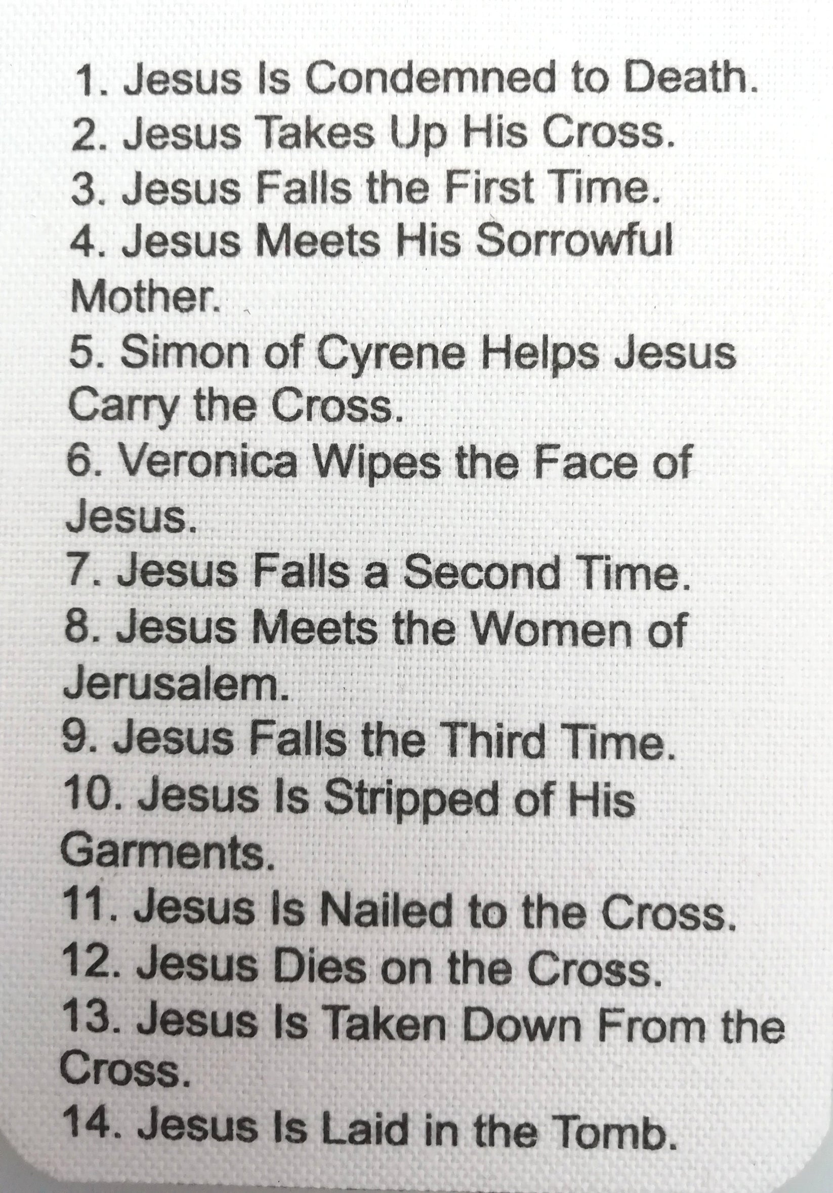 Stations of the Cross with Images, Pocket Oratory, Via Crucis, Via Dol ...