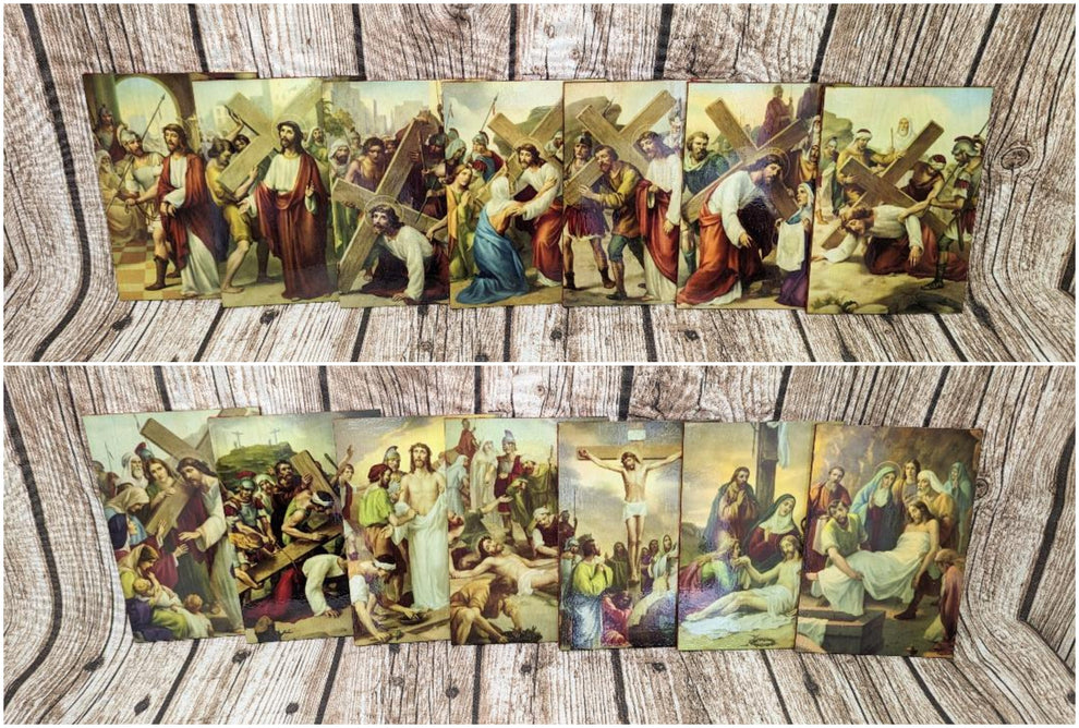 Stations of the Cross, Religious Gift, Jesus, Catholic, Balsa wood til ...