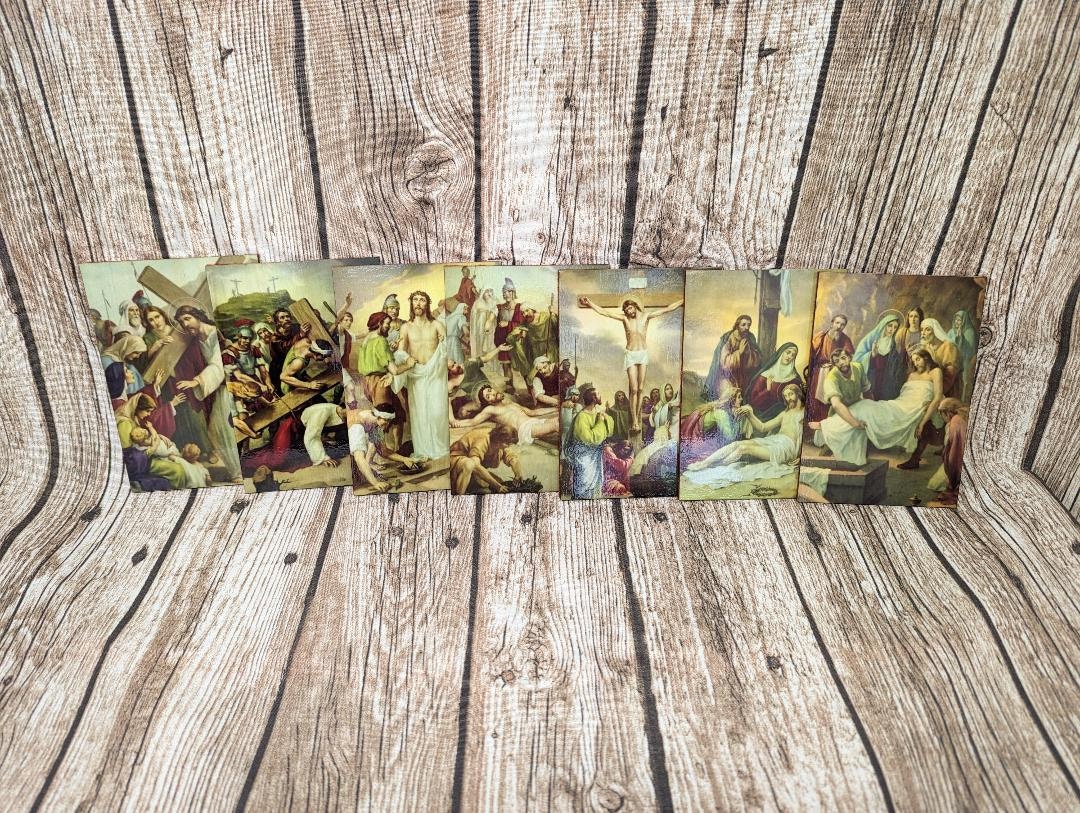 Stations of the Cross, Religious Gift, Jesus, Catholic, Balsa wood til ...